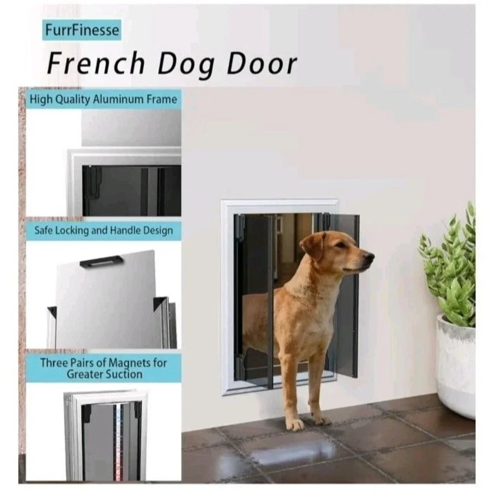 furrfinesse | Dog | Dog Door For Wall Energy Efficient French Doggie ...